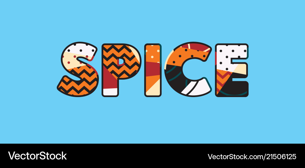 Spice concept word art Royalty Free Vector Image