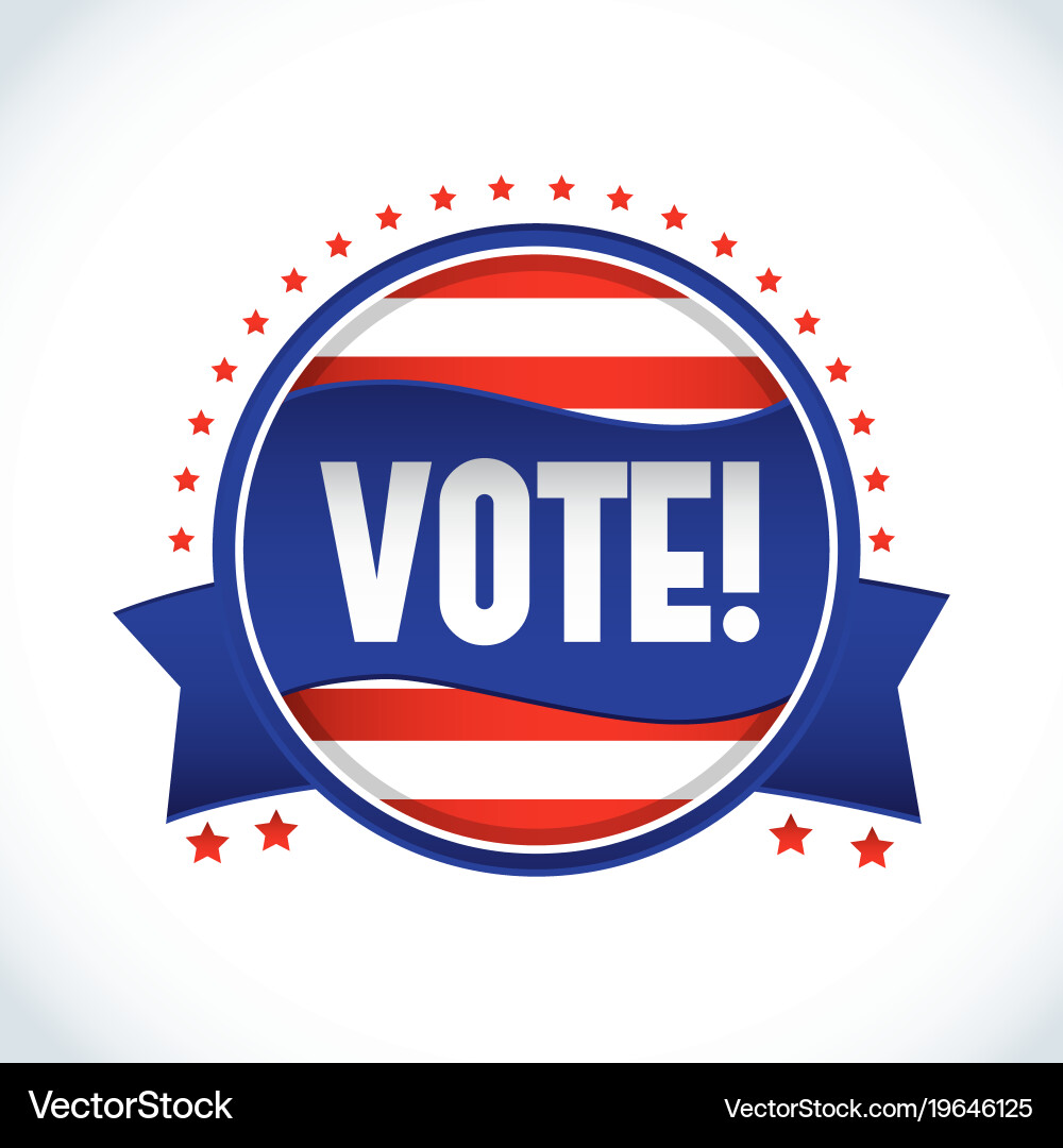 Usa presidential election lable Royalty Free Vector Image