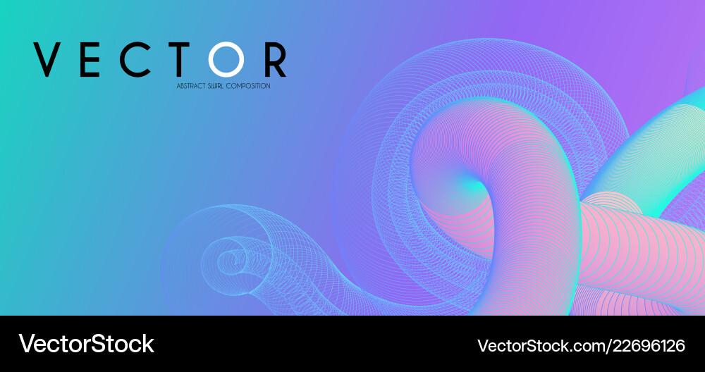 3d gradient design colorful abstract composition Vector Image