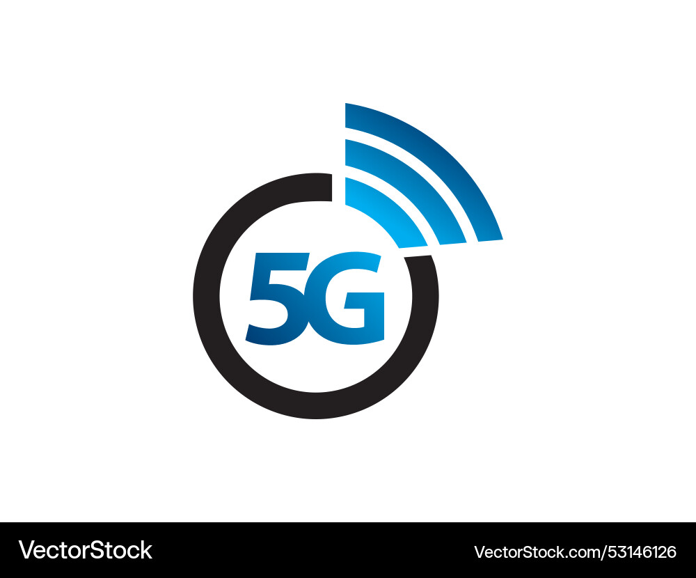5g network connection logo symbol or icon template