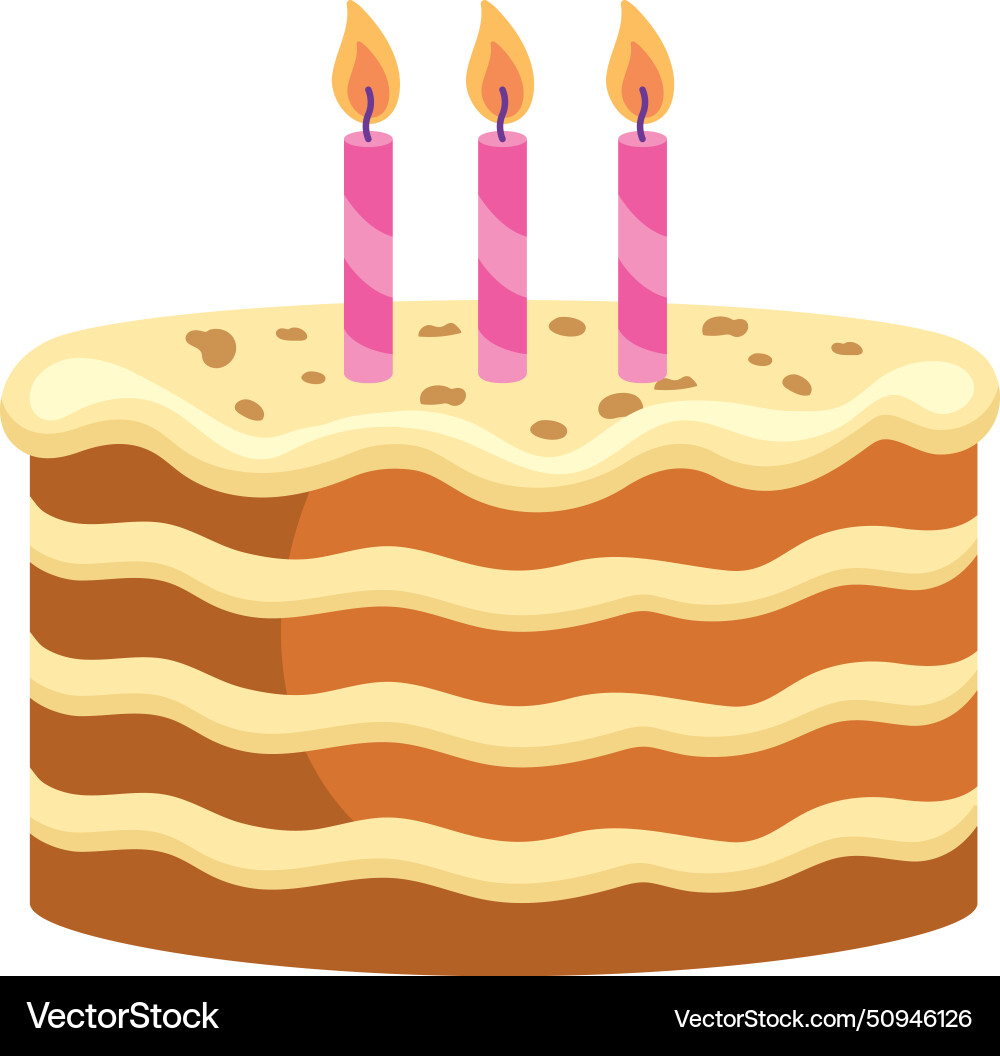 Birthday cake party Royalty Free Vector Image - VectorStock