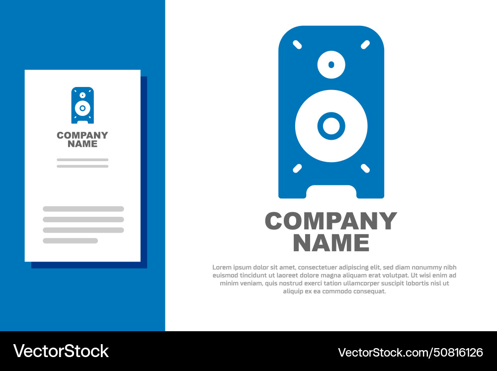 Blue stereo speaker icon isolated on white Vector Image