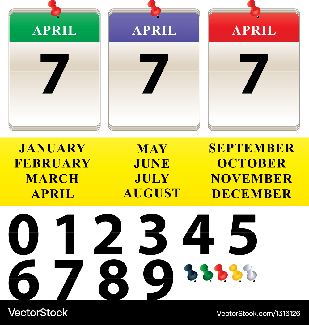 Calendar template Royalty Free Vector Image - VectorStock
