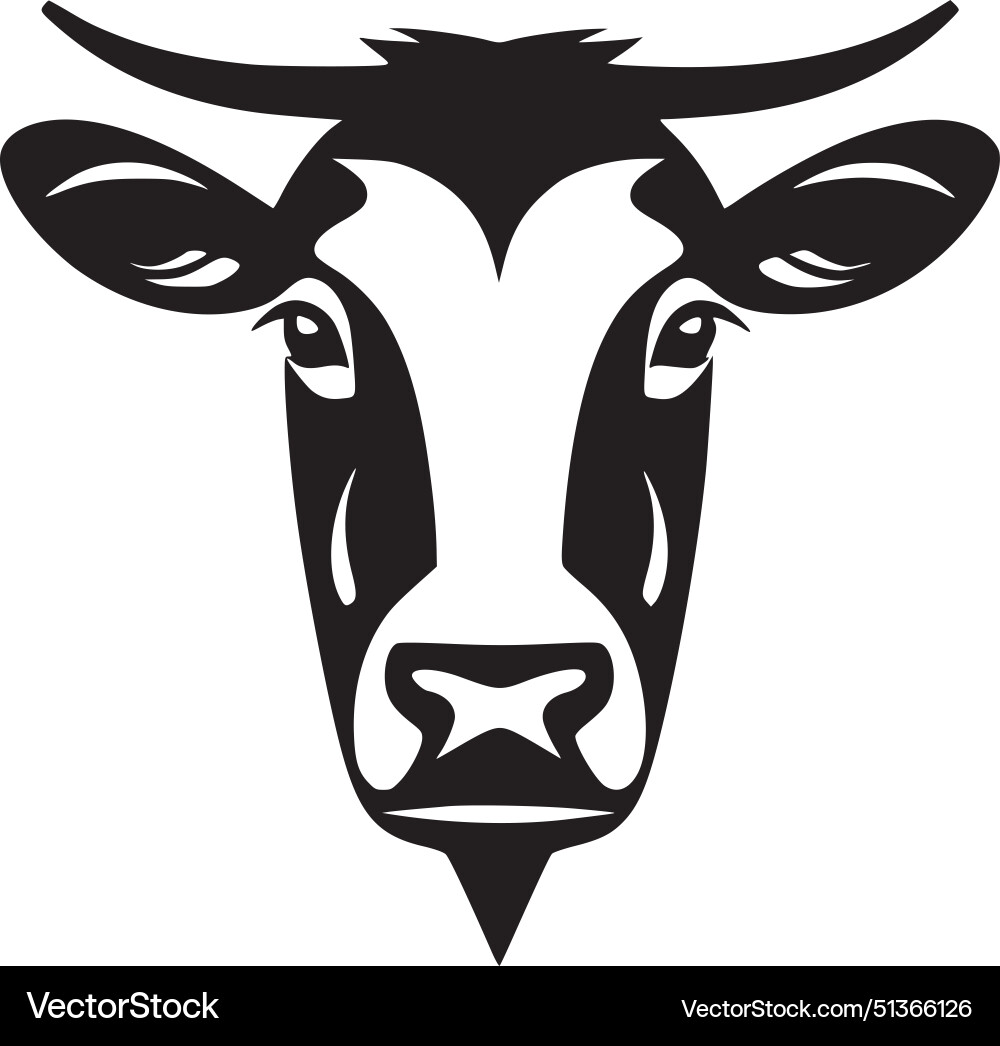 Cow - minimalist and simple silhouette Royalty Free Vector