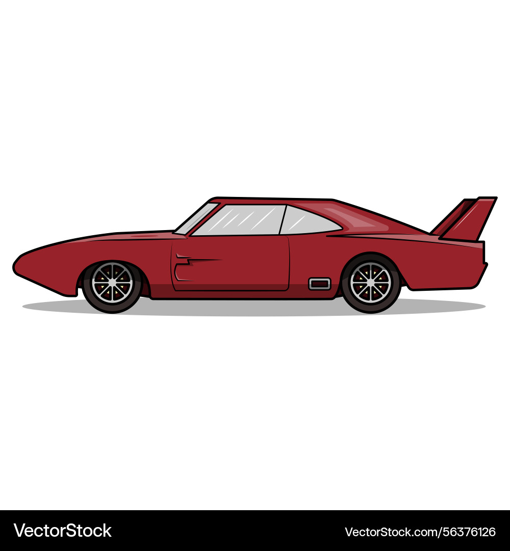 Dodge car racing Royalty Free Vector Image - VectorStock