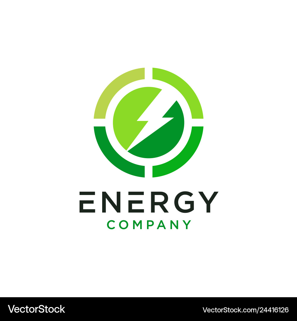 Eco energy logo design Royalty Free Vector Image