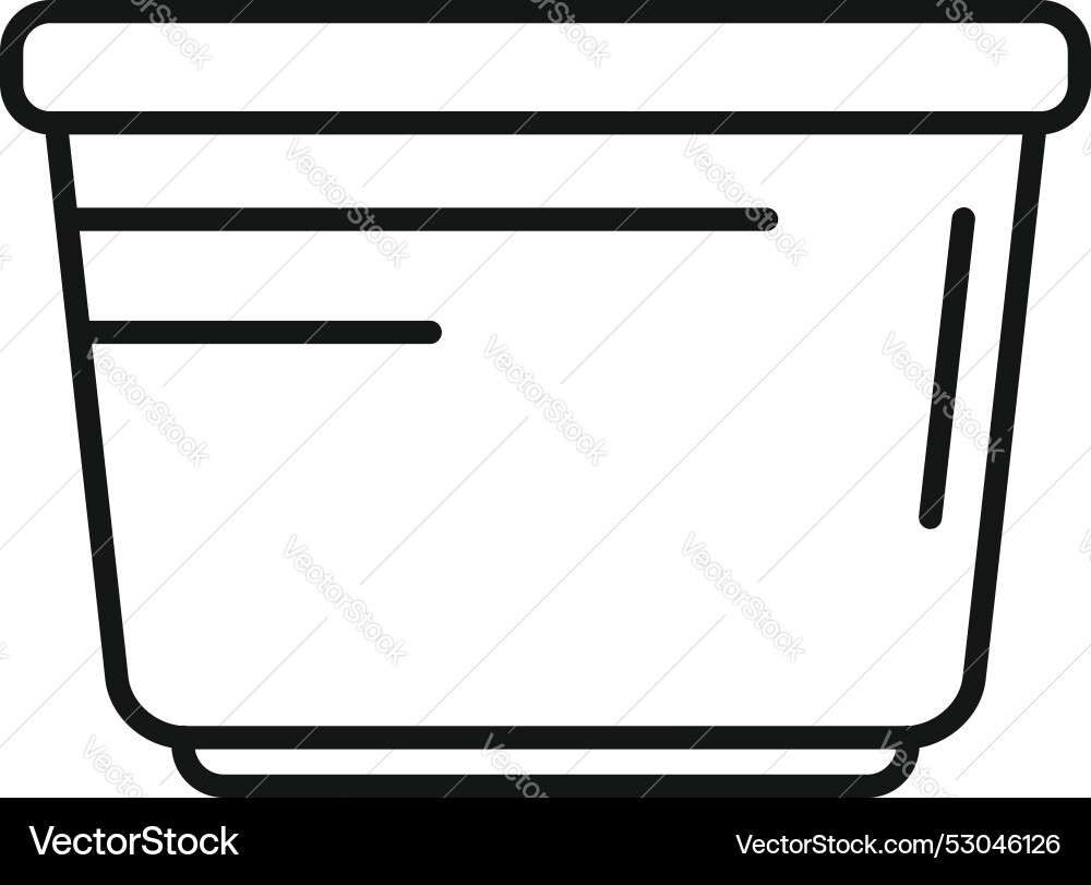 Empty flower pot standing with rounded edges Vector Image