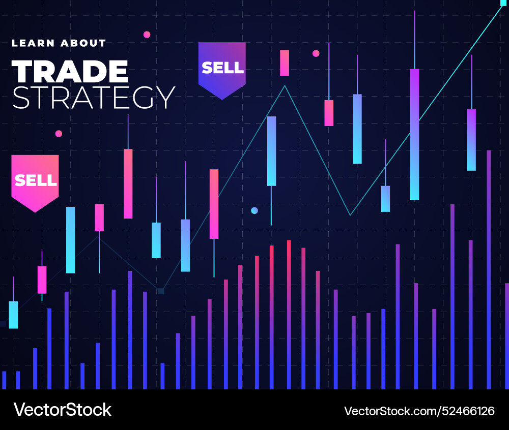 Forex trading background with chart Royalty Free Vector