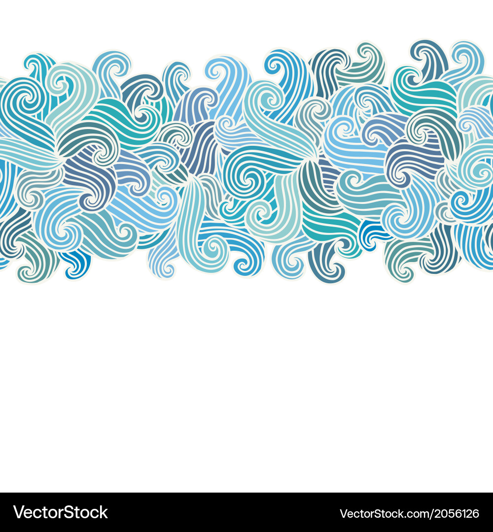 Hand drawn wavy background Royalty Free Vector Image