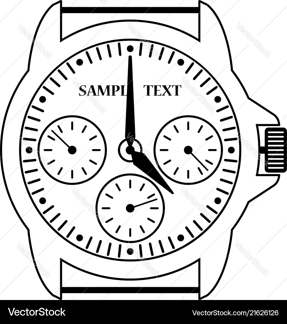 Icon of watches Royalty Free Vector Image - VectorStock