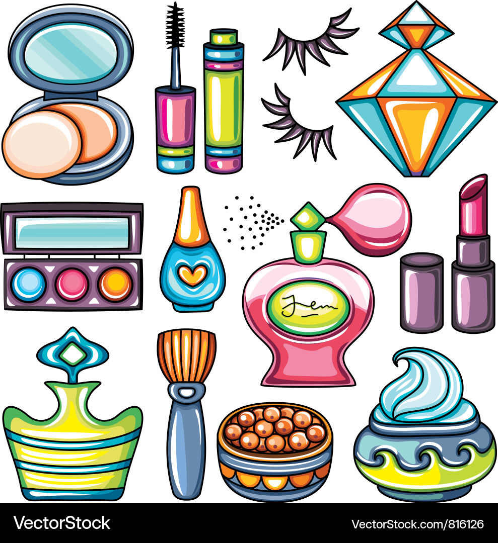 Makeup icon set Royalty Free Vector Image - VectorStock