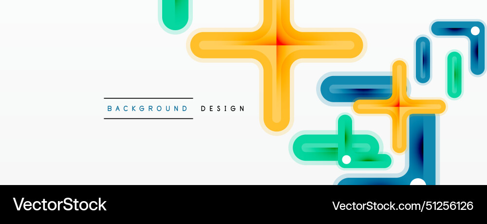 Minimal geometric background cross line design Vector Image