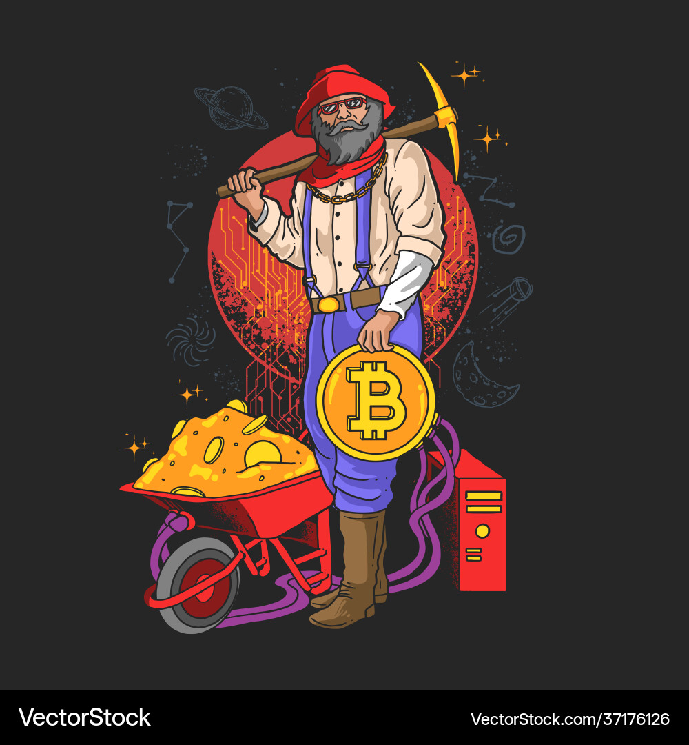 Modern mining crypto Royalty Free Vector Image