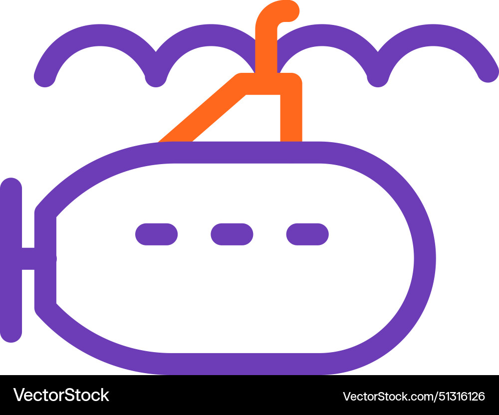 Modern submarine underwater scene Royalty Free Vector Image