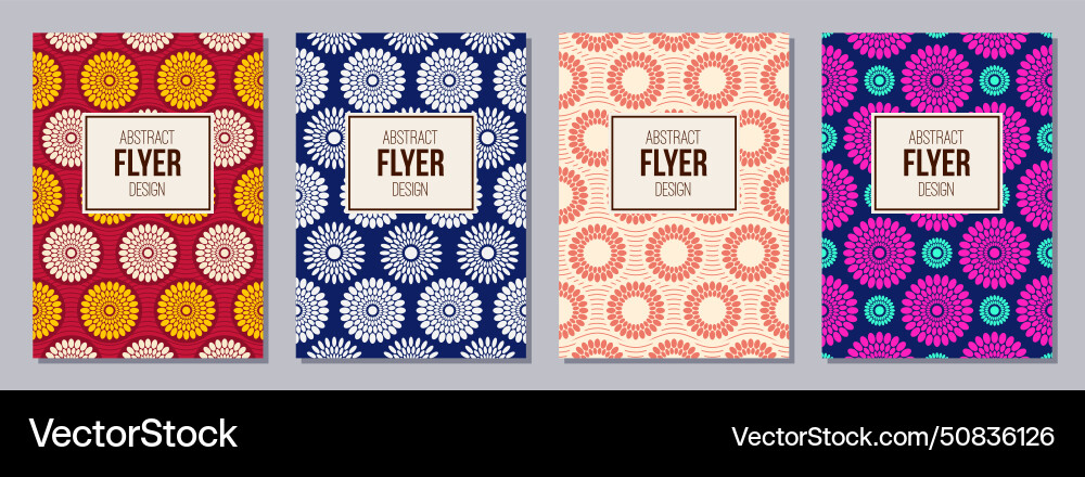 Set of flyers posters banners placards Royalty Free Vector