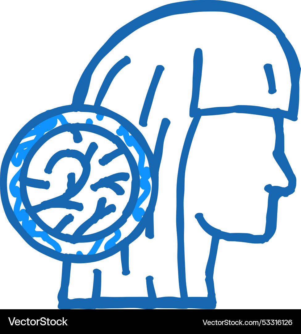 Split ends icon doodle Royalty Free Vector Image