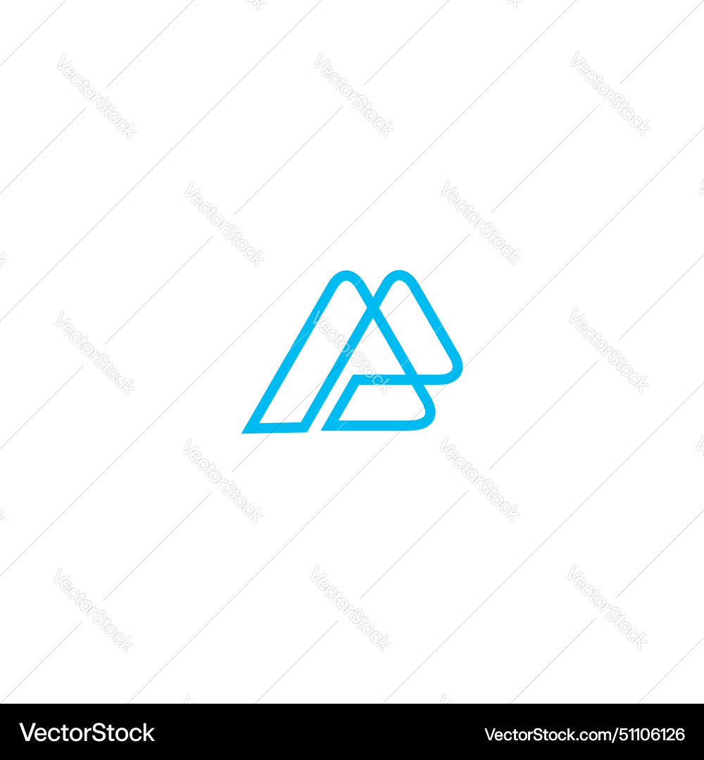 Triangle design logo icon Royalty Free Vector Image