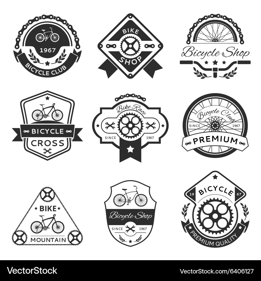 Bicycle labels Royalty Free Vector Image - VectorStock