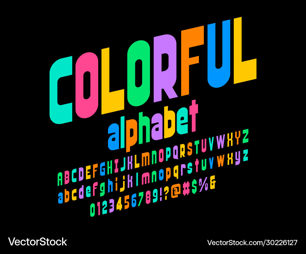 Bold font Royalty Free Vector Image - VectorStock