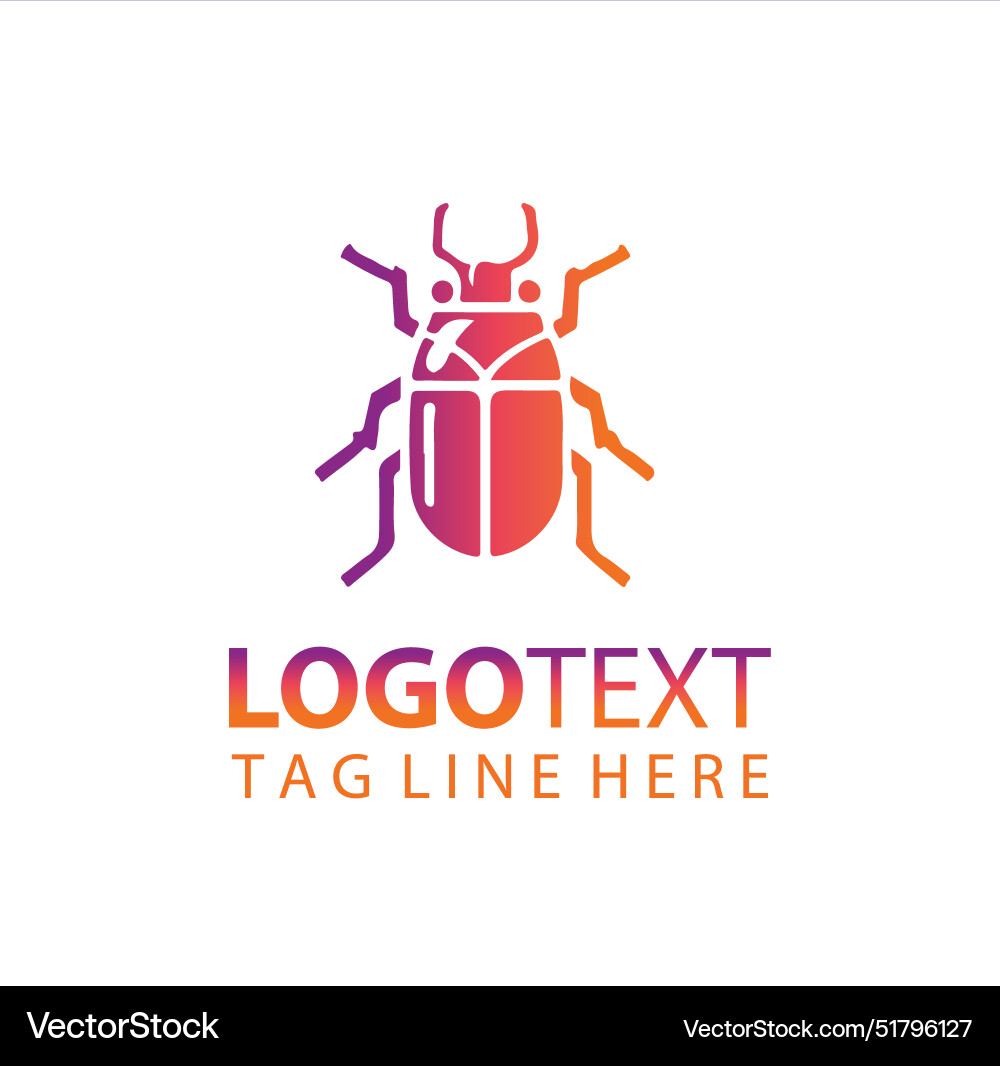 Bug logo Royalty Free Vector Image - VectorStock