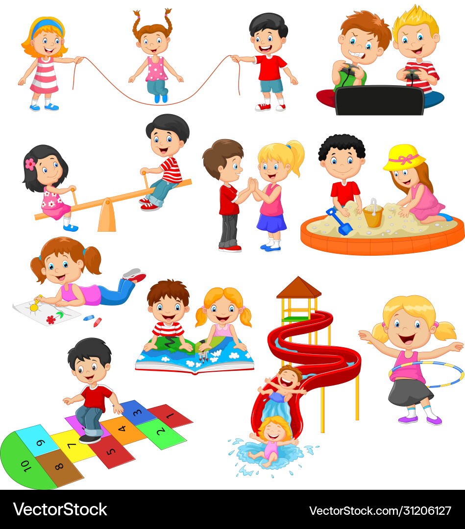 Children's Activity Icons Royalty Free Vector Image