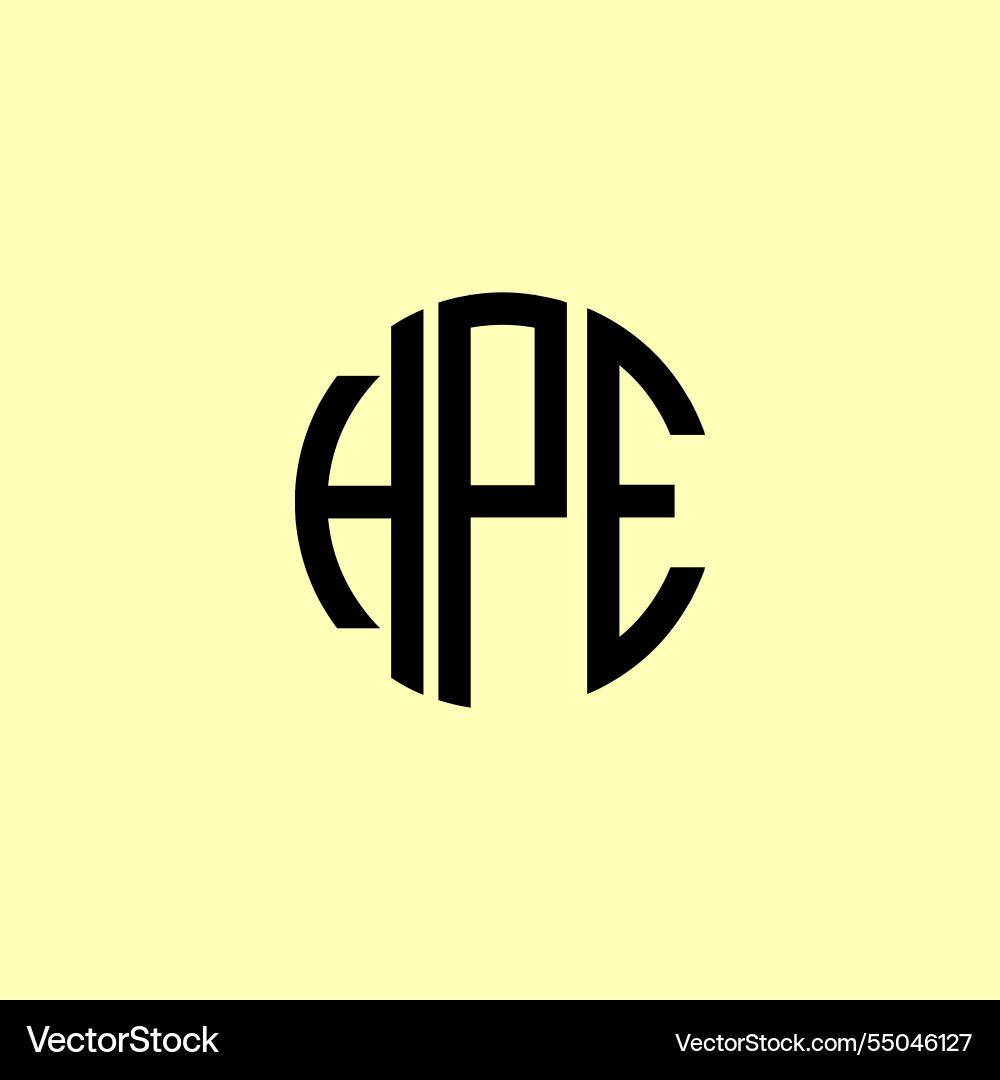 Creative rounded initial letters hpe logo Vector Image