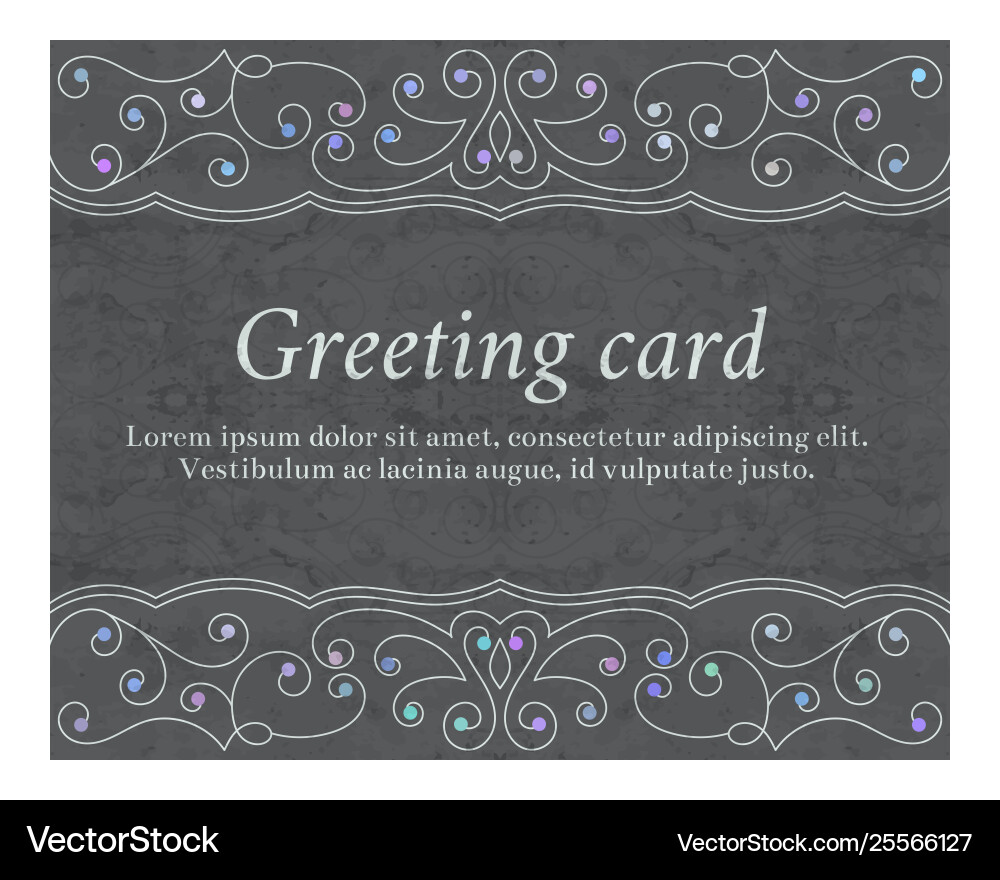 Elegant greeting vintage cards Royalty Free Vector Image