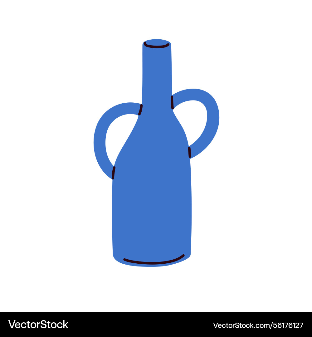 Empty flower vase modern ceramic vessel Royalty Free Vector