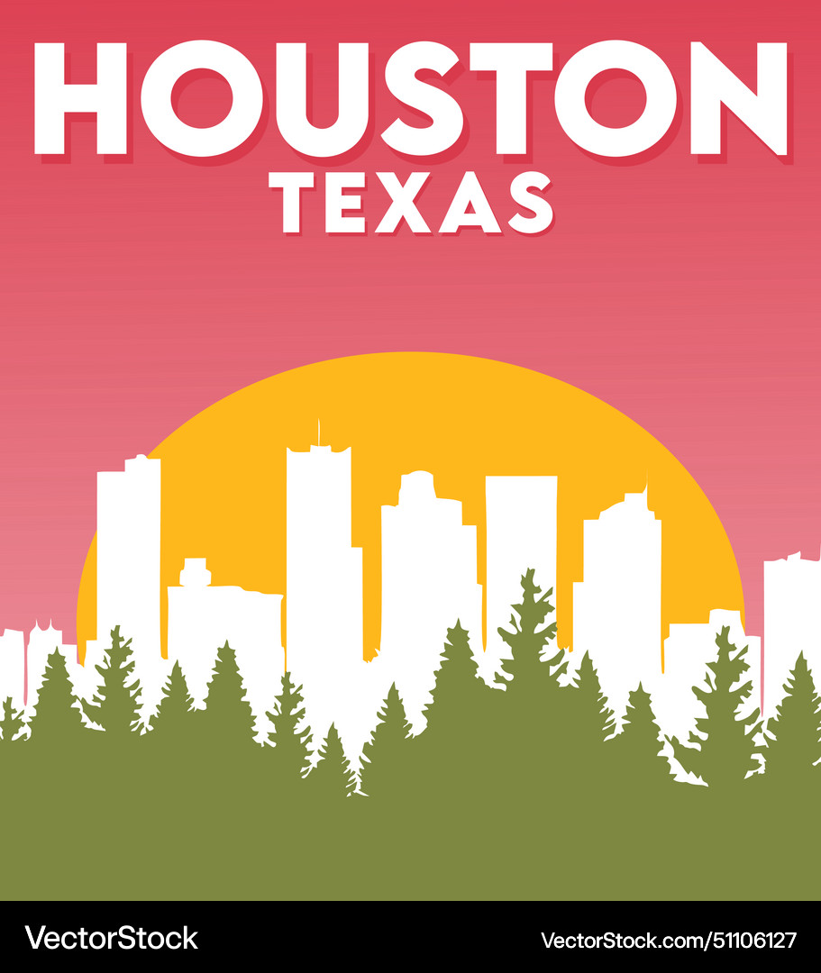 Houston texas united states Royalty Free Vector Image
