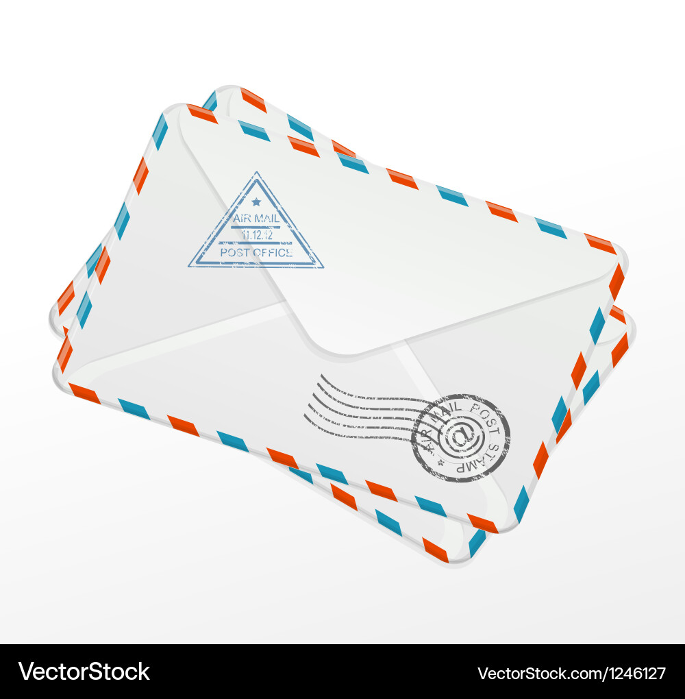 Package of old letters Royalty Free Vector Image