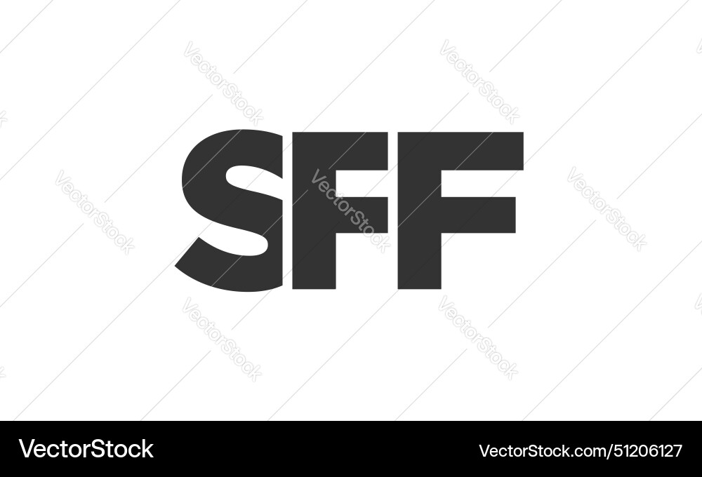 Sff logo design template with strong and modern Vector Image