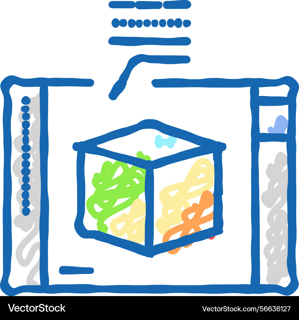 Thermal analysis materials engineering icon doodle