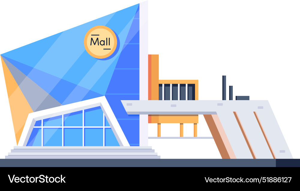 Webget this isometric icon of a mall building Vector Image