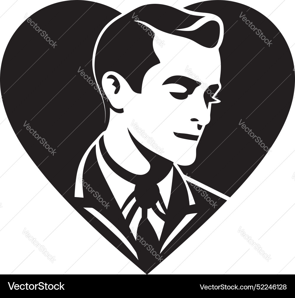 Aesthetic rhapsody elegant logo for the romantic Vector Image