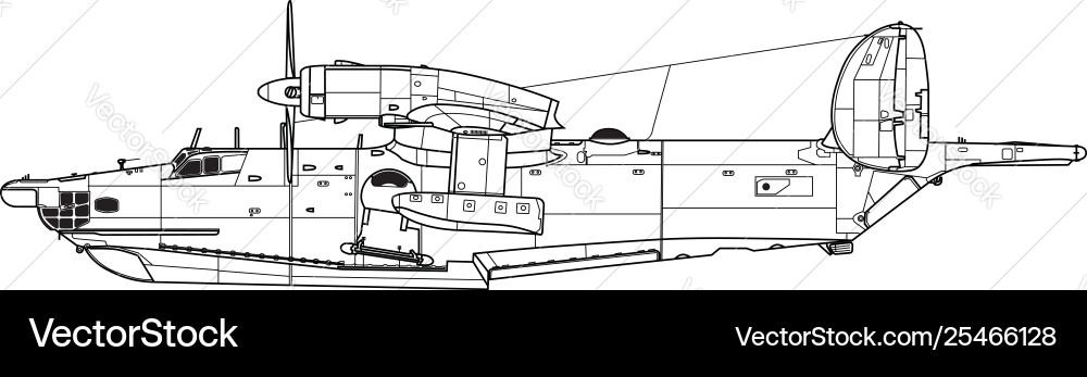 Beriev be-12 mail Royalty Free Vector Image - VectorStock