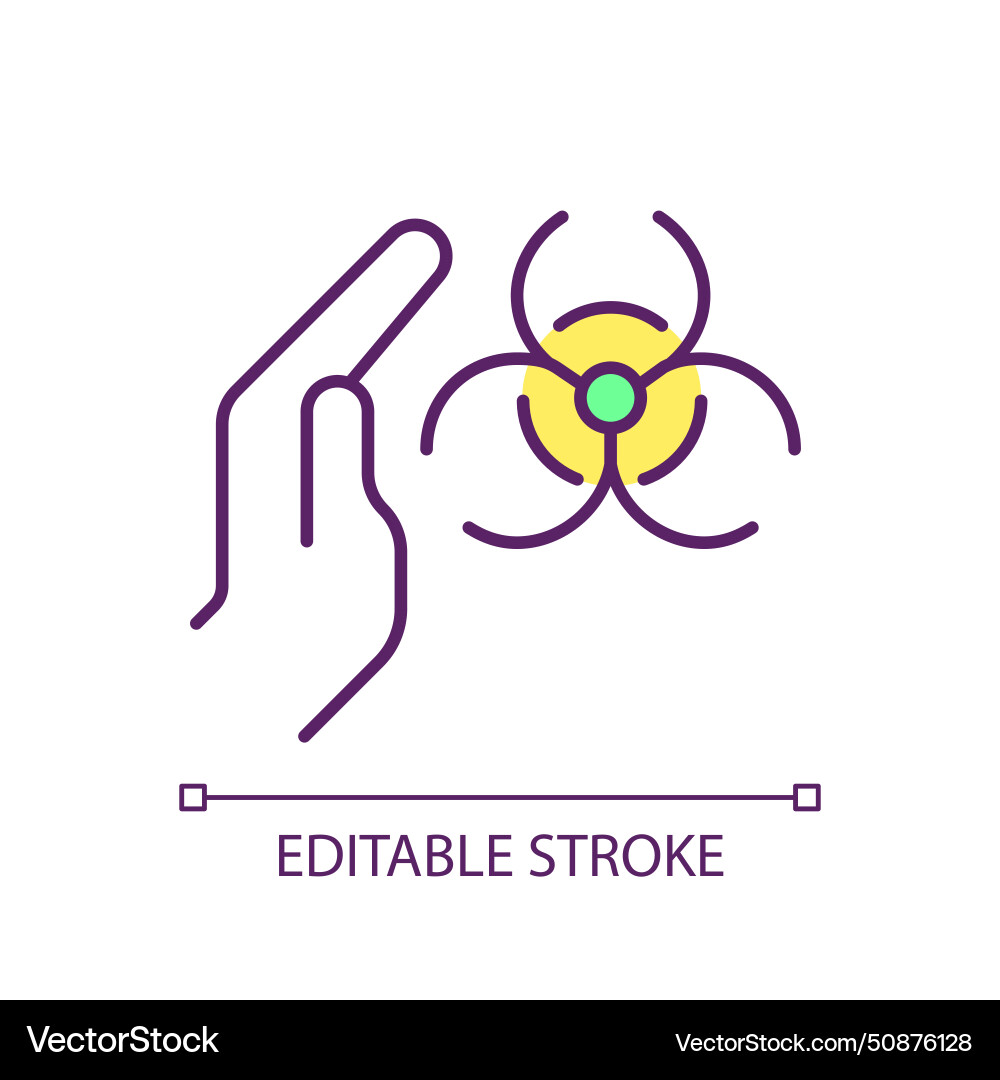 Chemical avoidance rgb color icon Royalty Free Vector Image