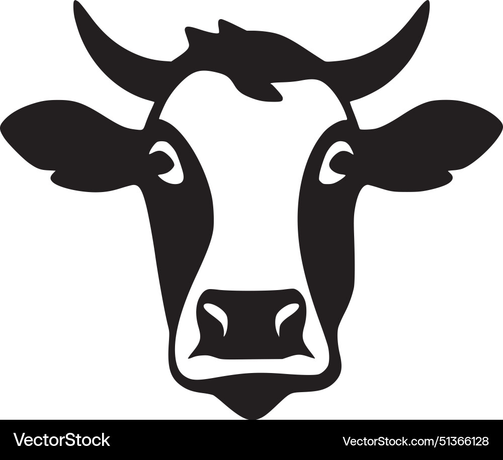 Cow - minimalist and simple silhouette Royalty Free Vector