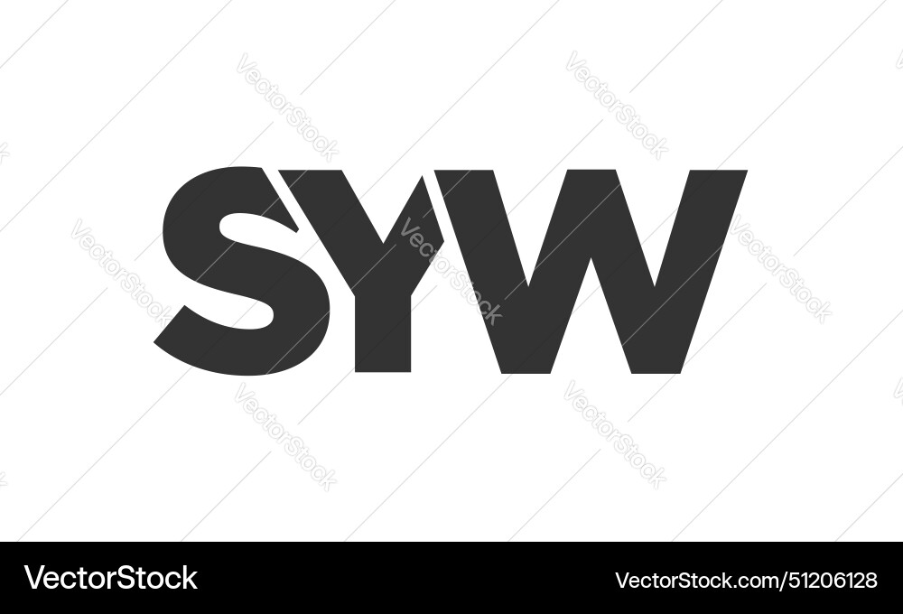 Syw logo design template with strong and modern Vector Image