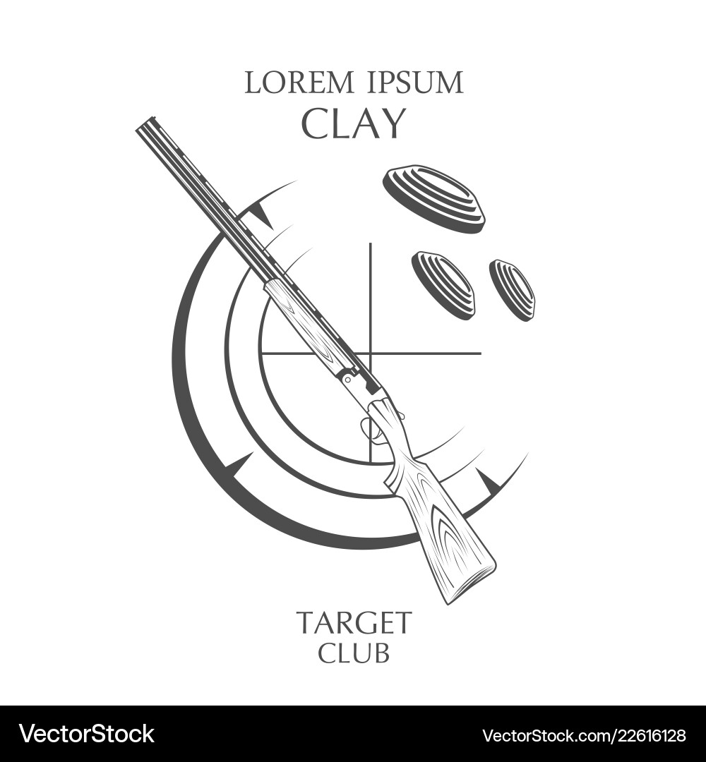 Vintage Clay Target Club Labels Royalty Free Vector Image