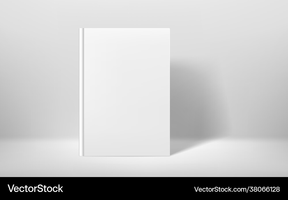 White book in interior 3d style realistic Vector Image