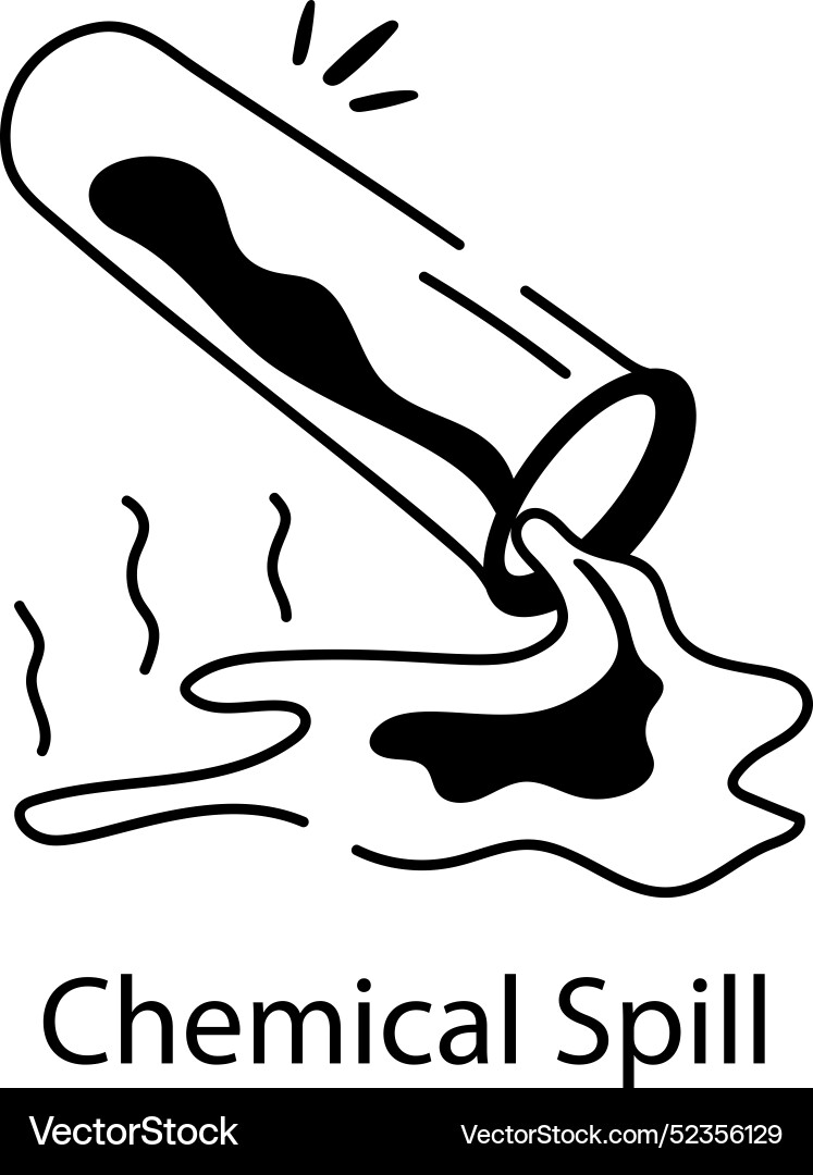 Chemical spill Royalty Free Vector Image - VectorStock