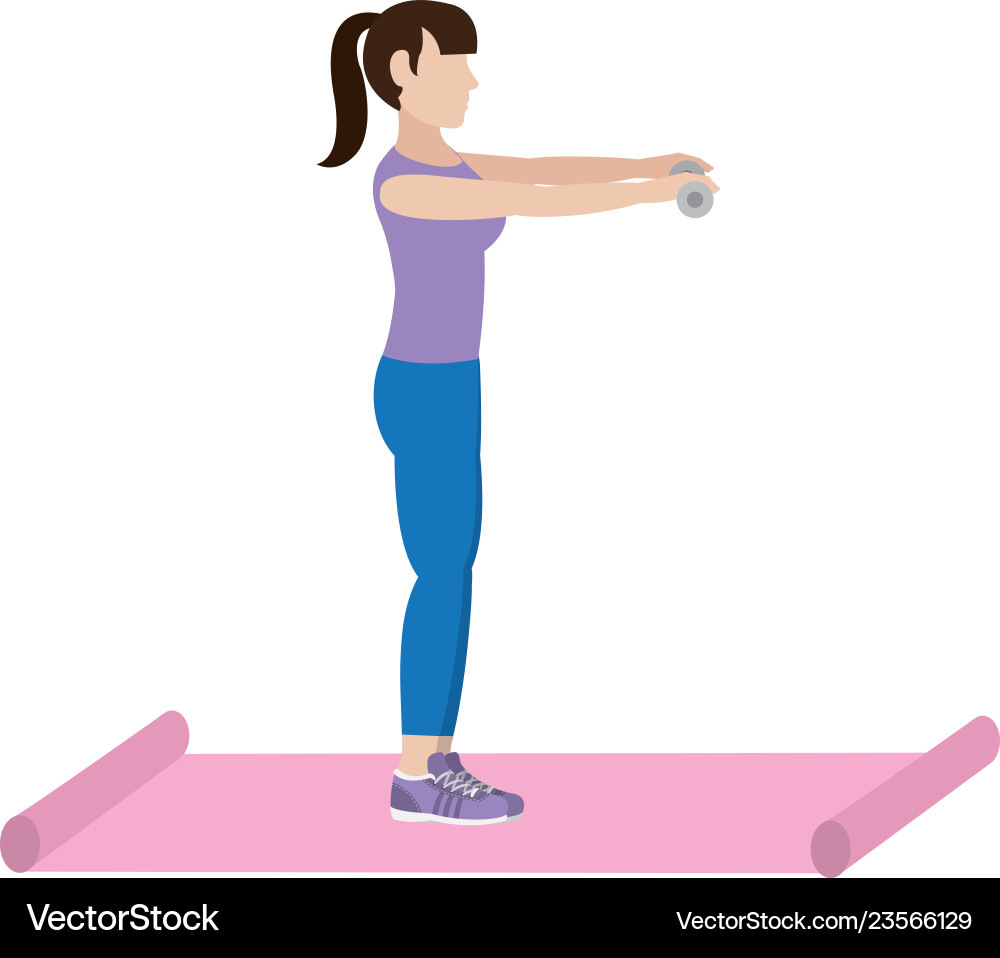 Fit woman doing exercise Royalty Free Vector Image