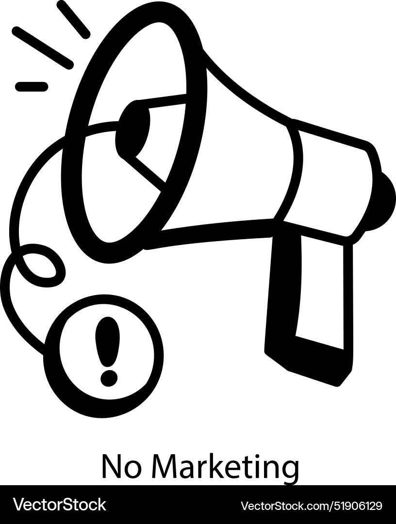 No marketing Royalty Free Vector Image - VectorStock
