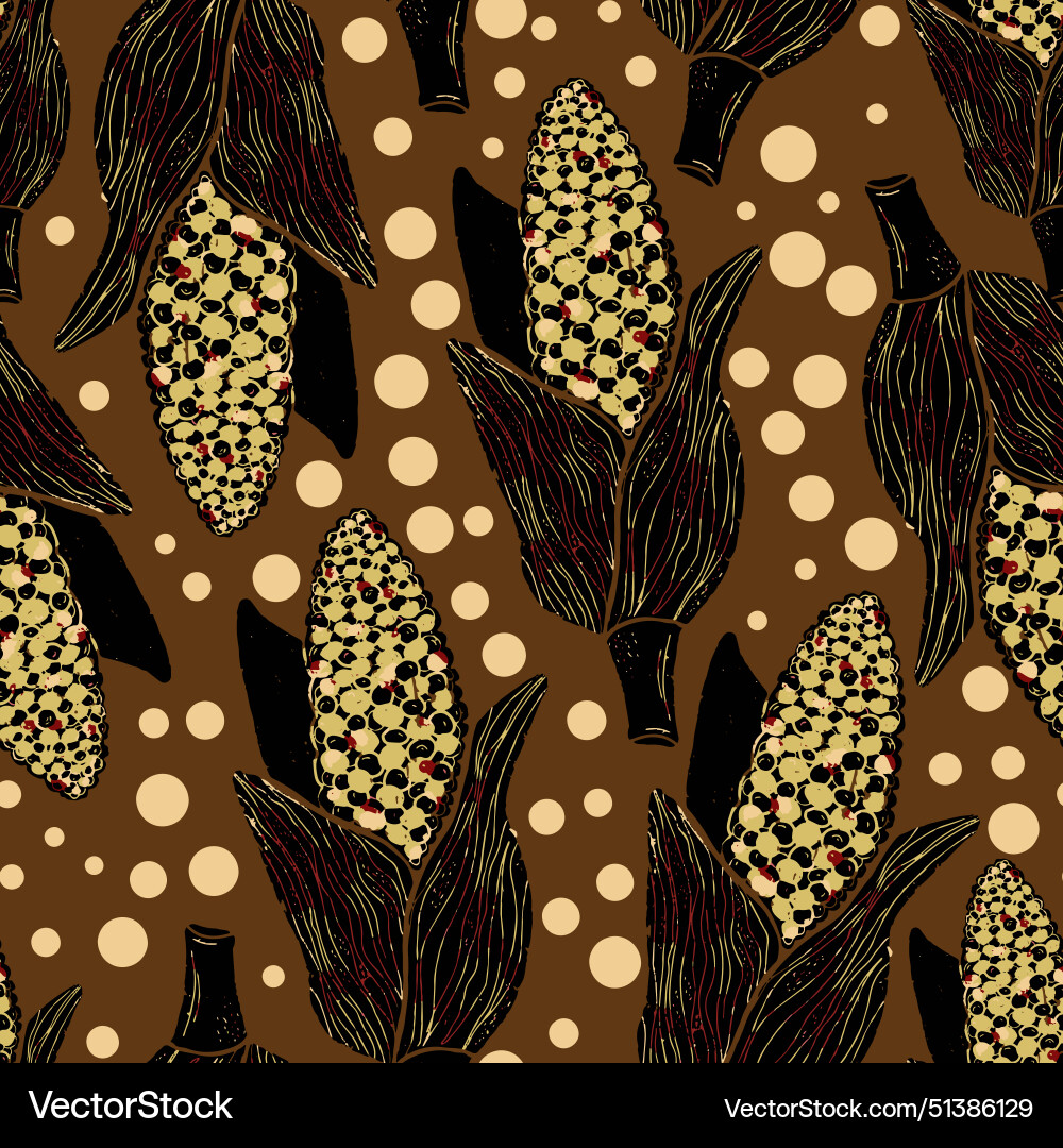 Texture of corn cobs for design print wallpaper Vector Image