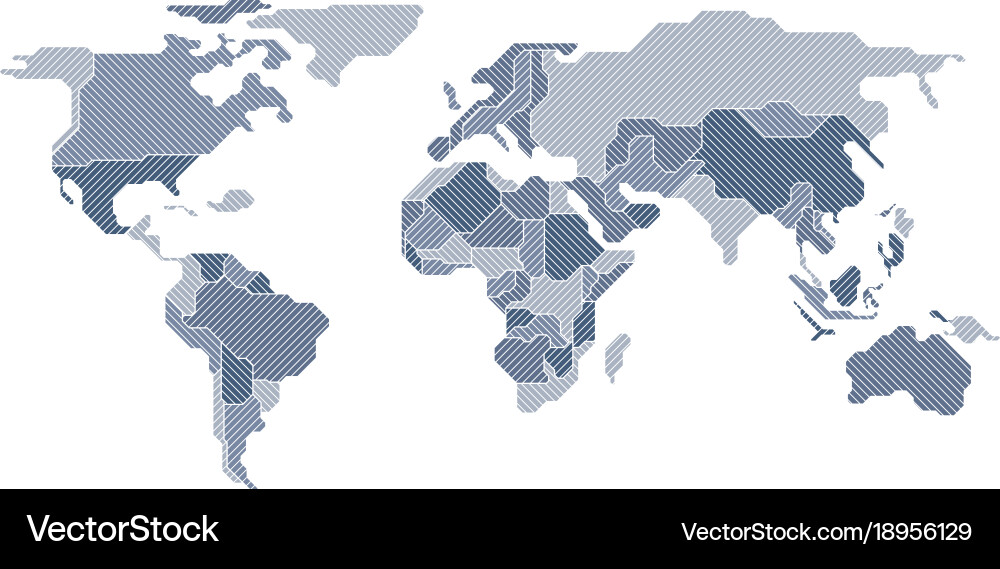 World Map Outline Royalty Free Vector Image - VectorStock