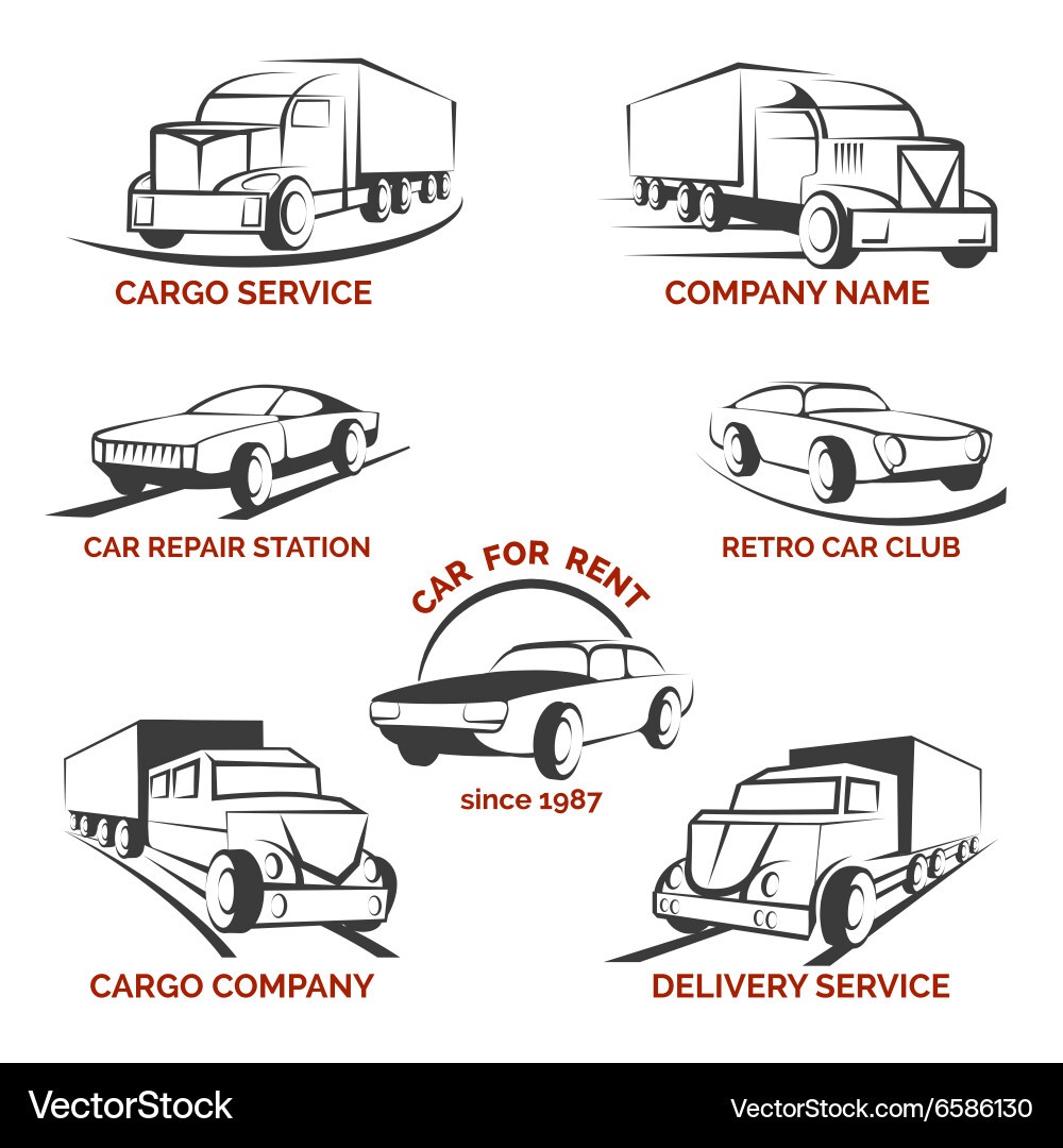 Car club logo set Royalty Free Vector Image - VectorStock