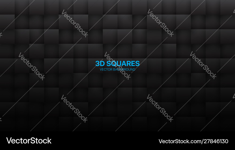 Dark gray 3d squares grid pattern abstract Vector Image