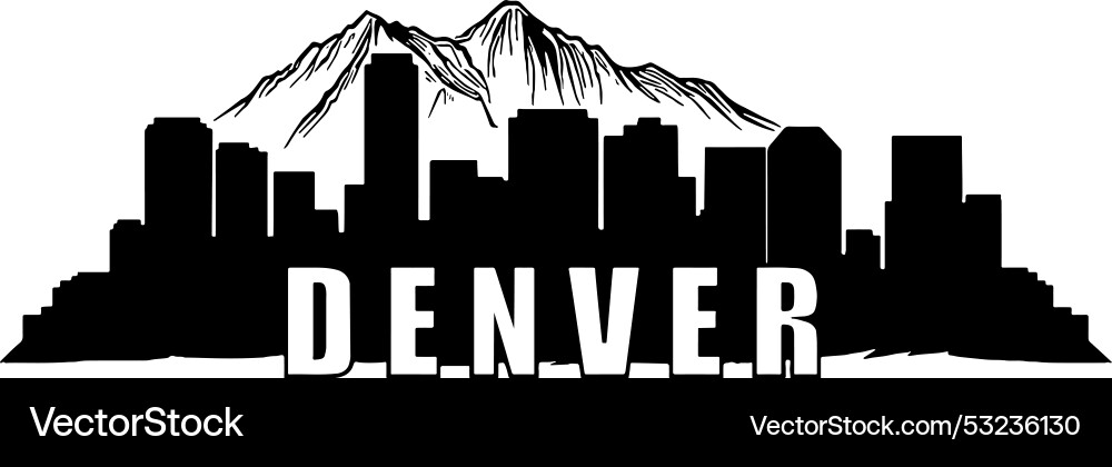 Denver colorado skyline Royalty Free Vector Image