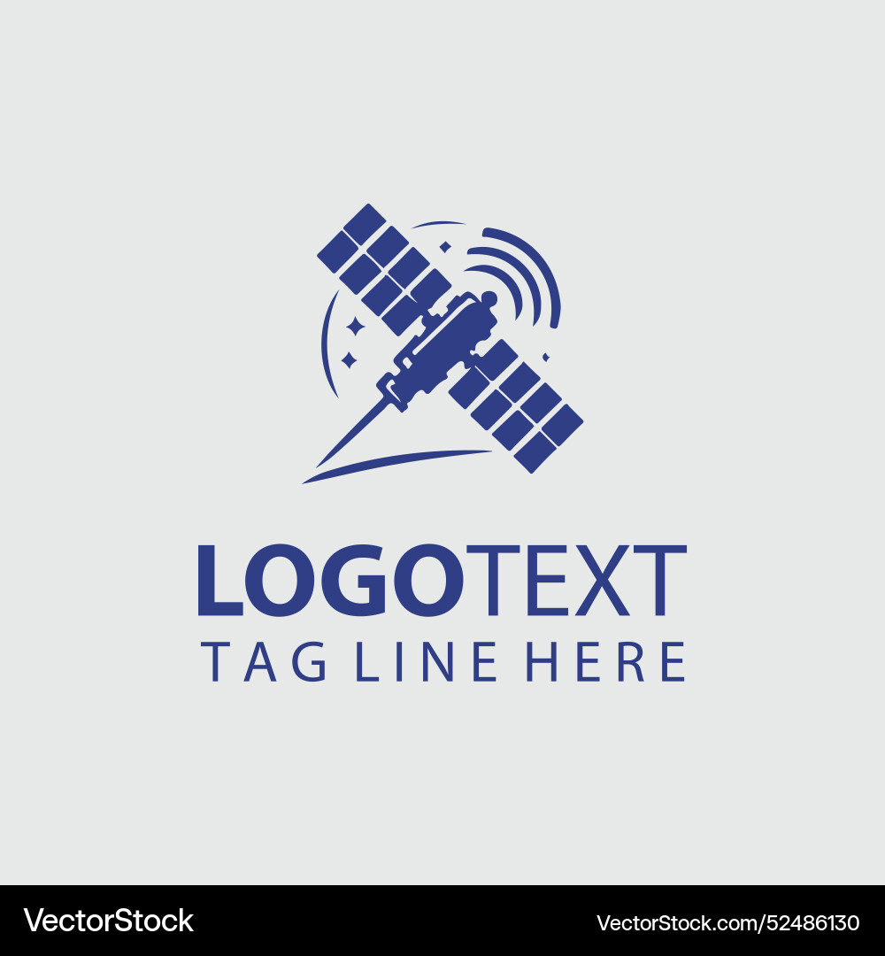Satellite logo Royalty Free Vector Image - VectorStock