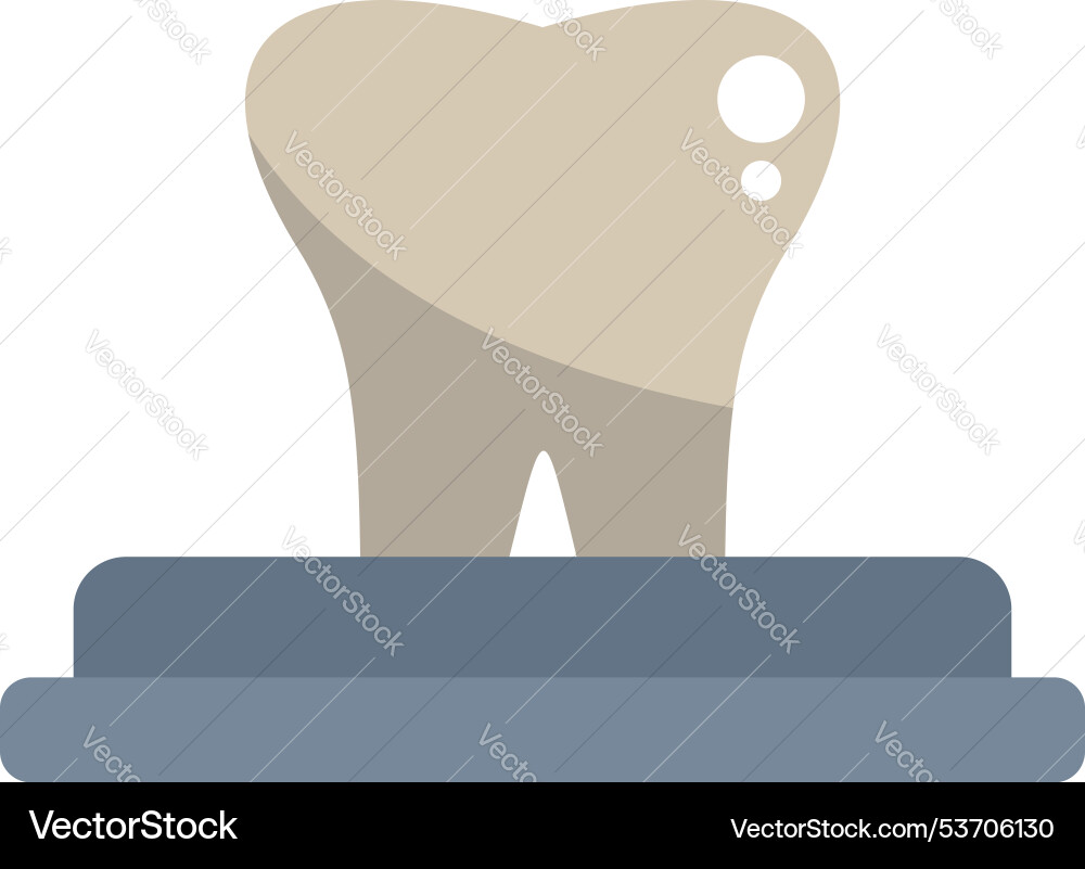 Single tooth standing on a base dental implant Vector Image